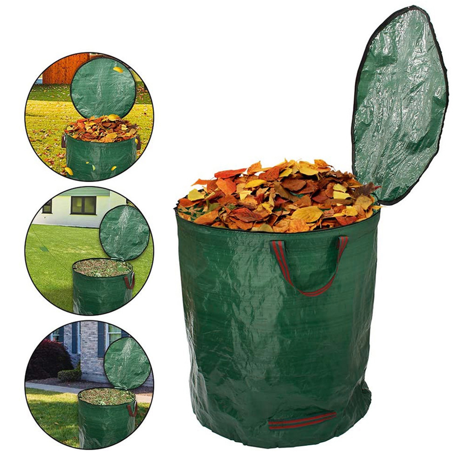 Sunsanly Weed Collection Bag Reusable Yard Bag with 4 Handles Heavy ...