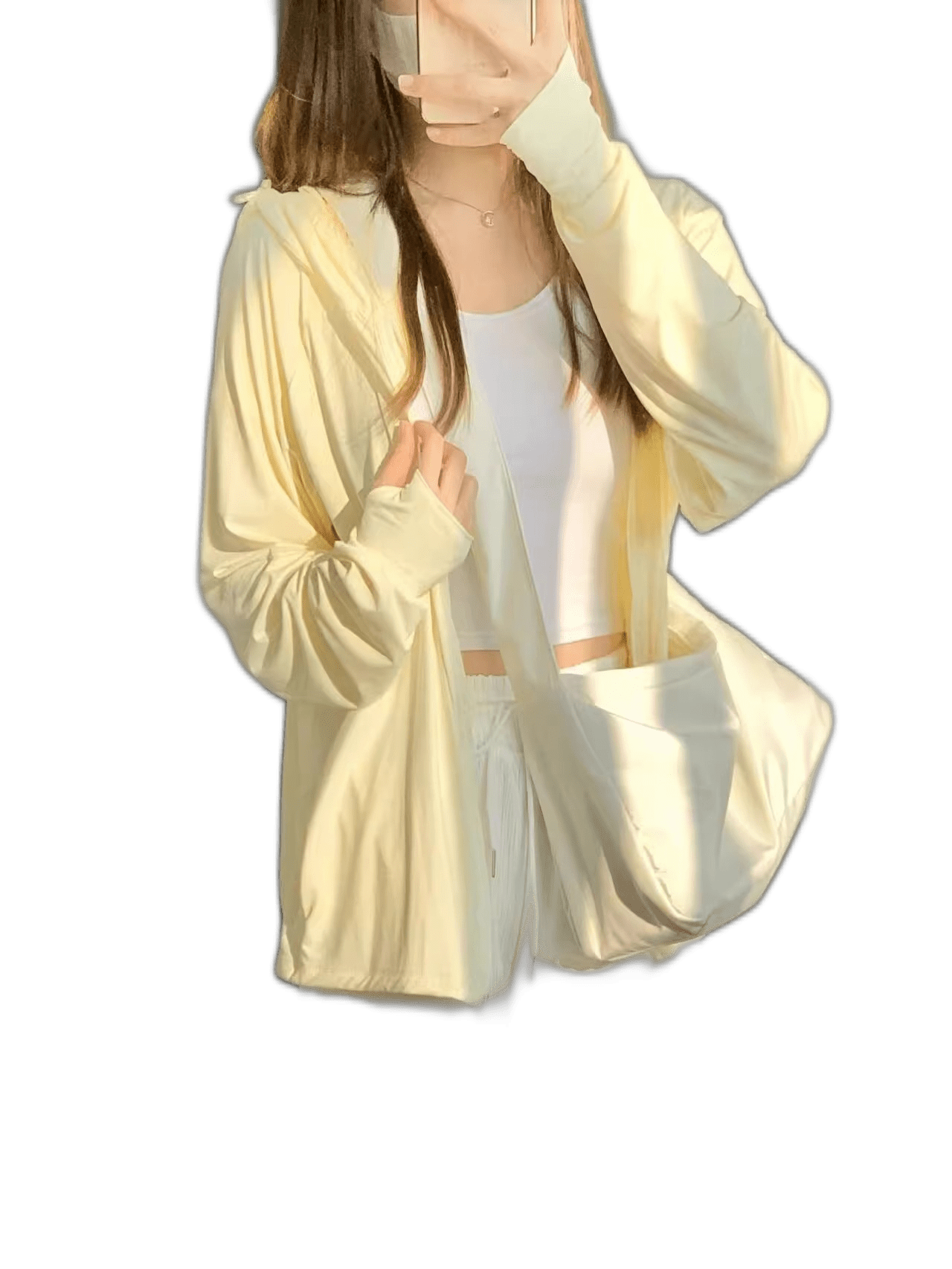Women'S Summer Sun Protection Clothing, Ice Silk Anti-Uv, Seaside Sun ...