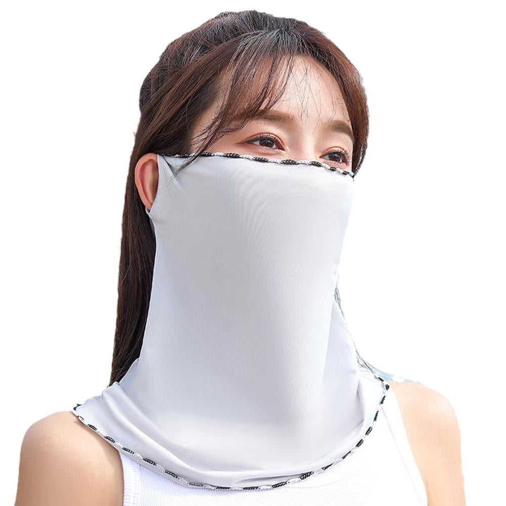 Sunscreen Ear Mask Summer Scarf Breathable Ice Silk Face Scarf Outdoor ...