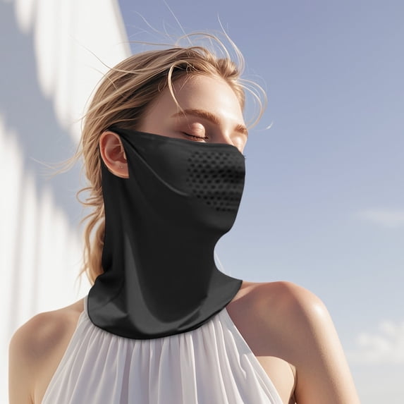 Sunscreen Face Mask, Neck Protector, UPF50+ Outdoor Cycling Ice Silk ...