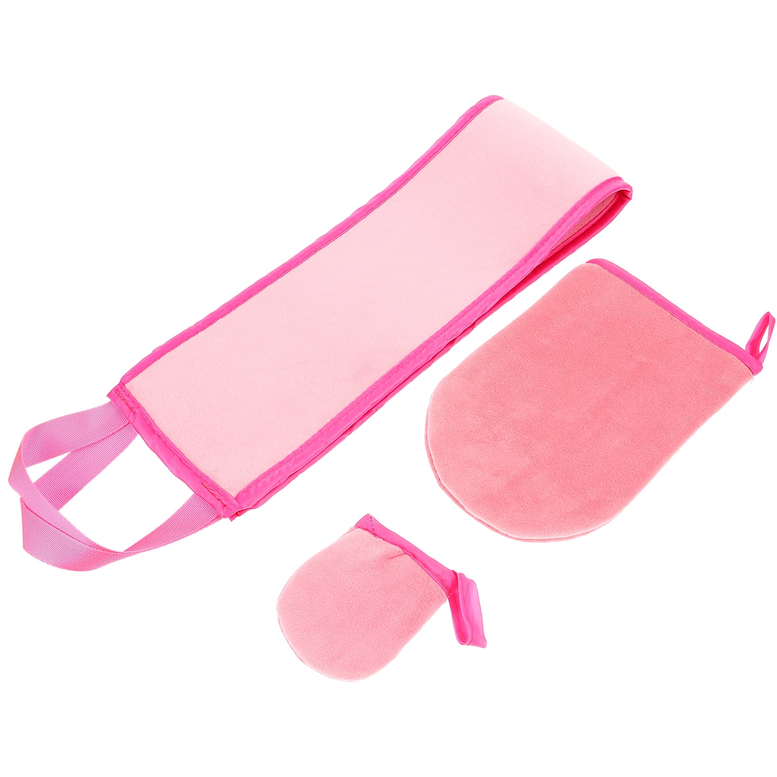 Sunscreen Gloves Pink Flocking Back Tanning Applicator Self Tanning ...