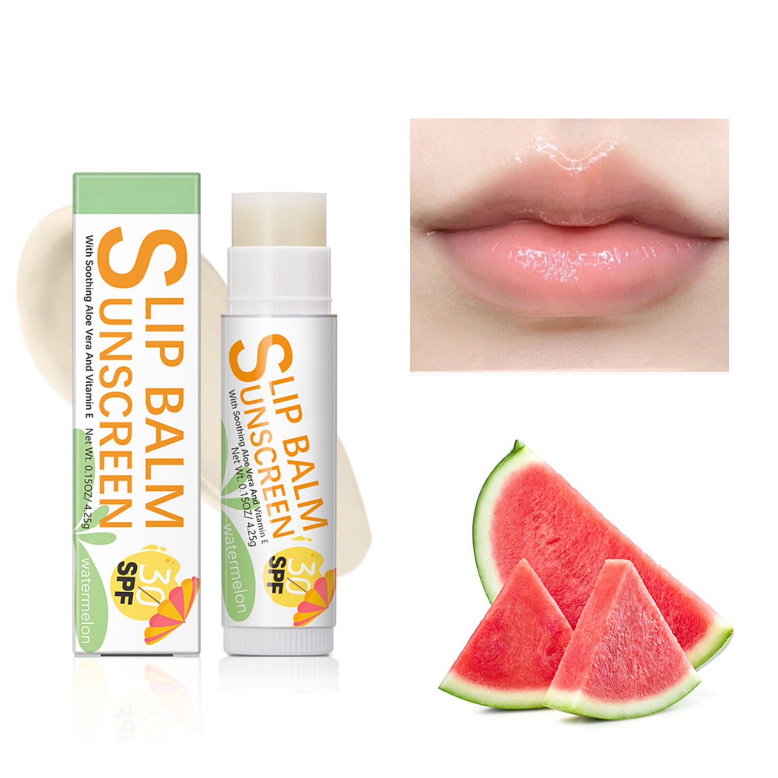 Sunscreen Lip Balm SPF 30 Natural Lip Treatment Moisturizer Soothes Dry ...