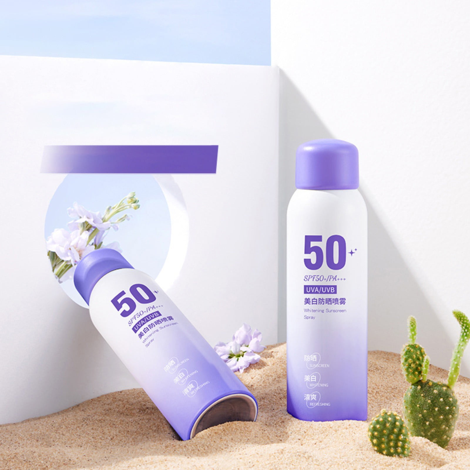 Sunscreen Spray & Lotion Moisturizing Refreshing Non Greasy Water Prot ...