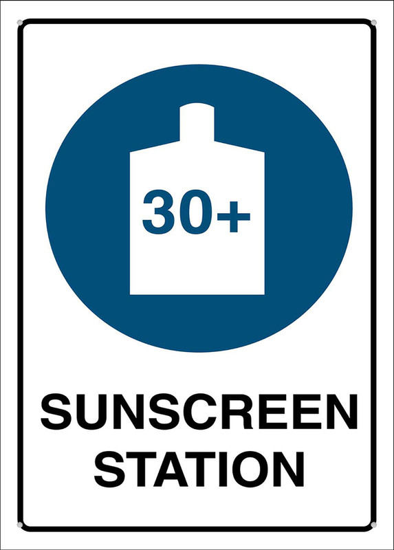 Sunscreen Station Sign Metal 12X8 Inch Rust Free Aluminum, Uv Printed ...