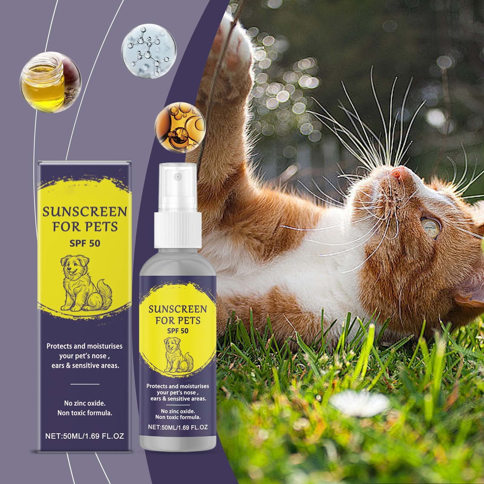 Sunscreen for Pets 50ml/1.69fl.oz, Protects and Moisturises Your Pet ...