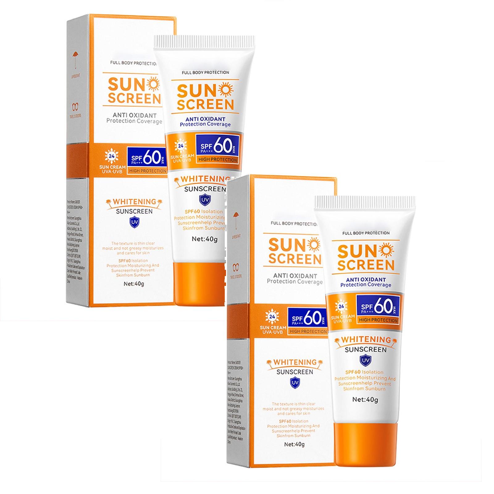 SunscreenSPF60+ Long Term Against Sunburn Aging Moisturizer Natural ...