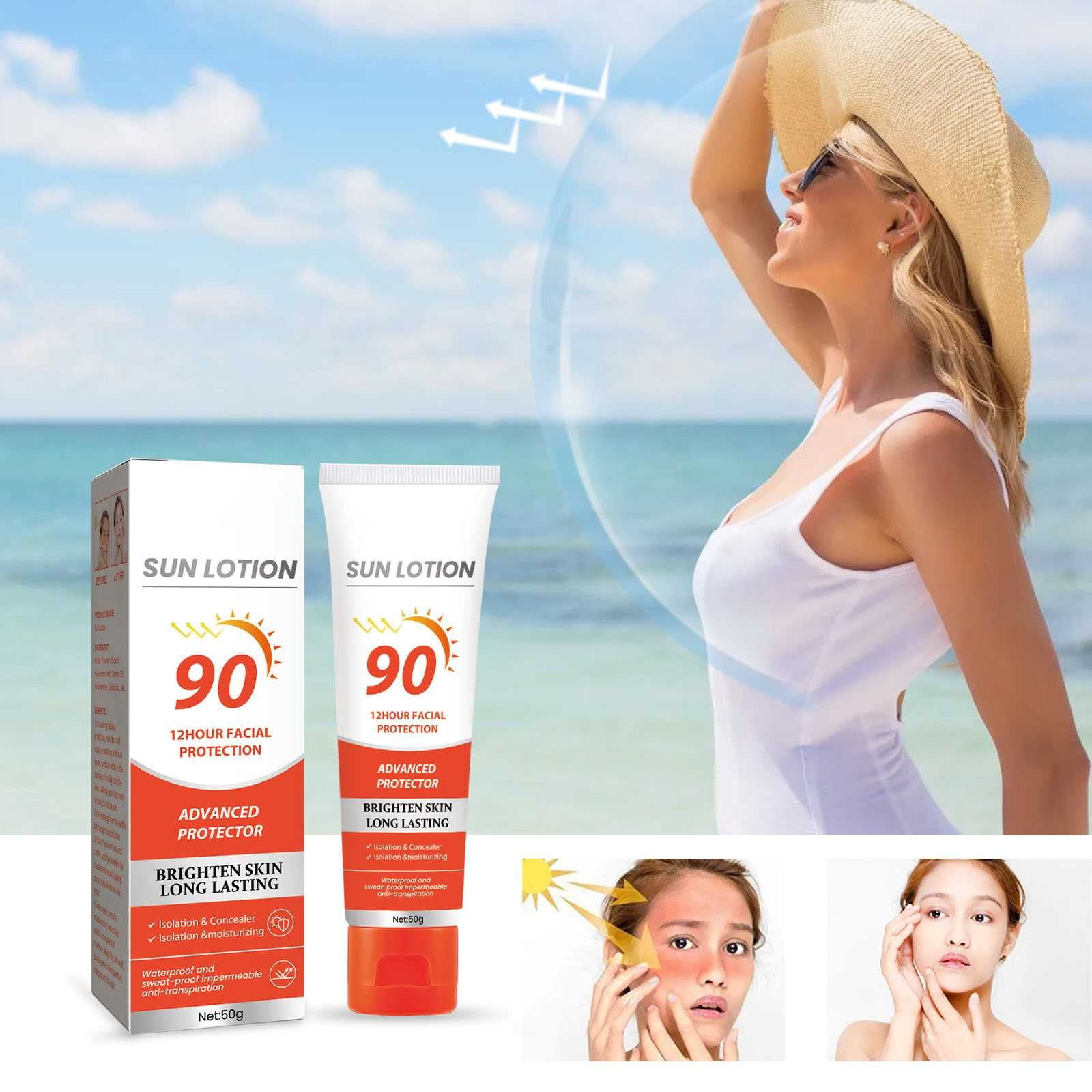 Sunscreens for Outdoor Isolation and In Summer Refreshing Lightweight Moisturizing Non Greasy ...