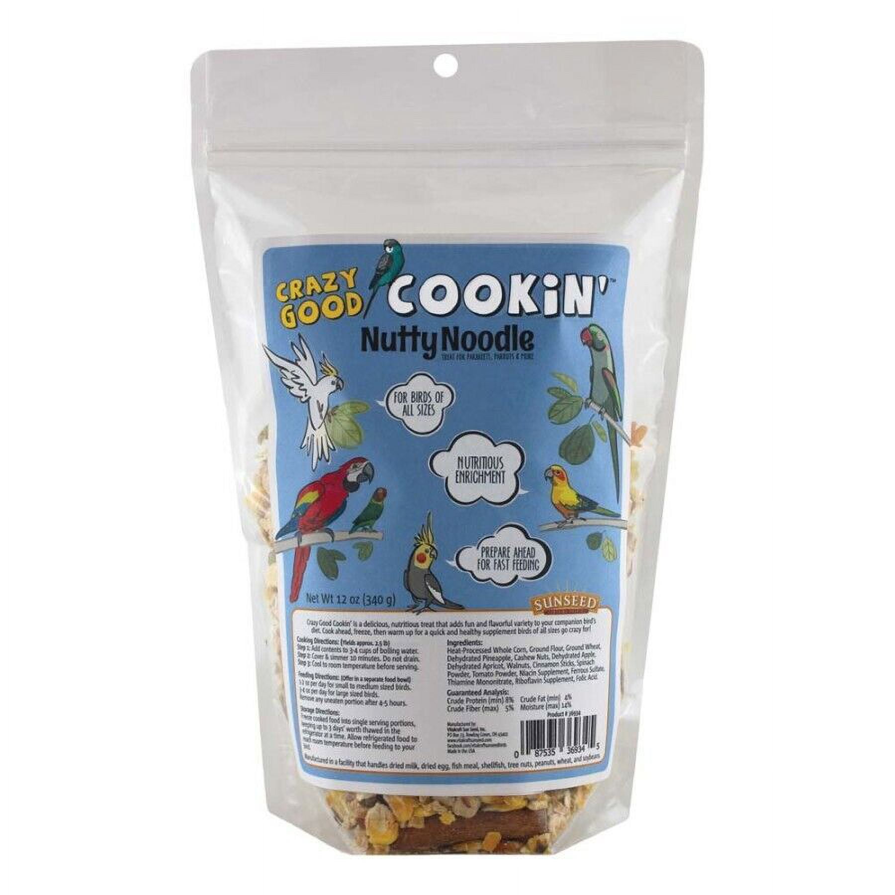 Sunseed Crazy Good Cookin' Treat for Parakeets, Parrots, & All Birds ...