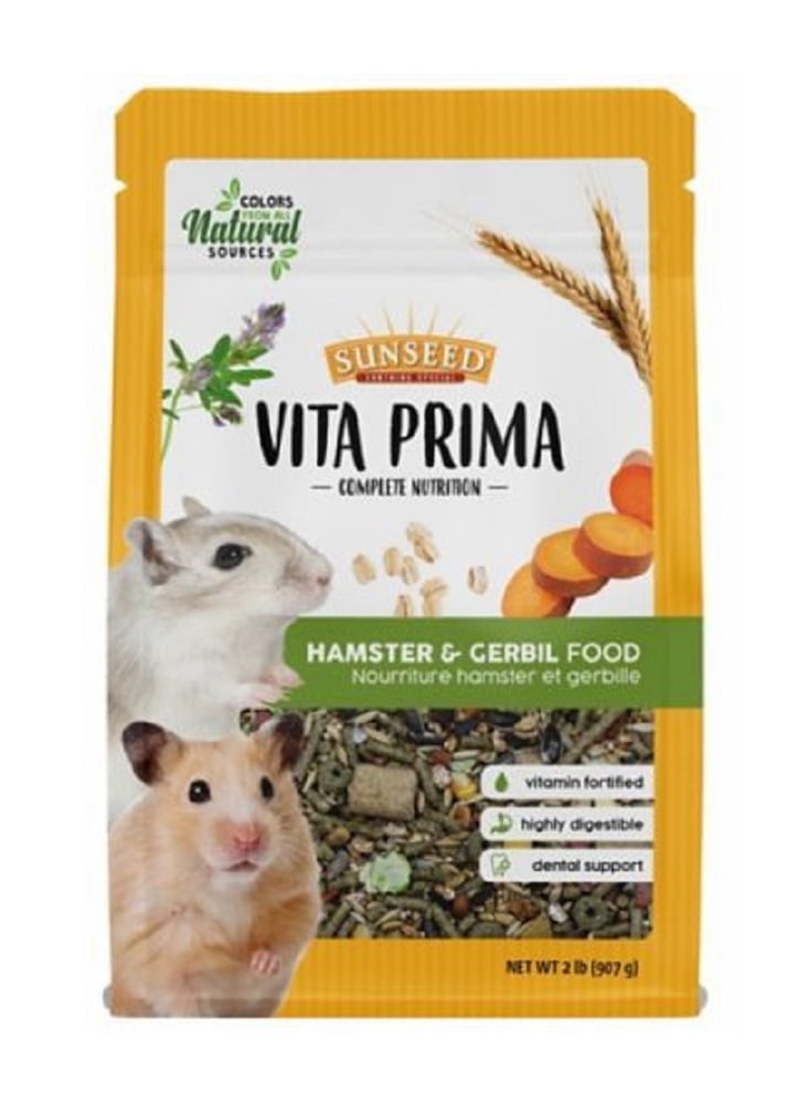 Sunseed Vita Prima Complete Nutrition Hamster and Gerbil Food, 2 lbs ...