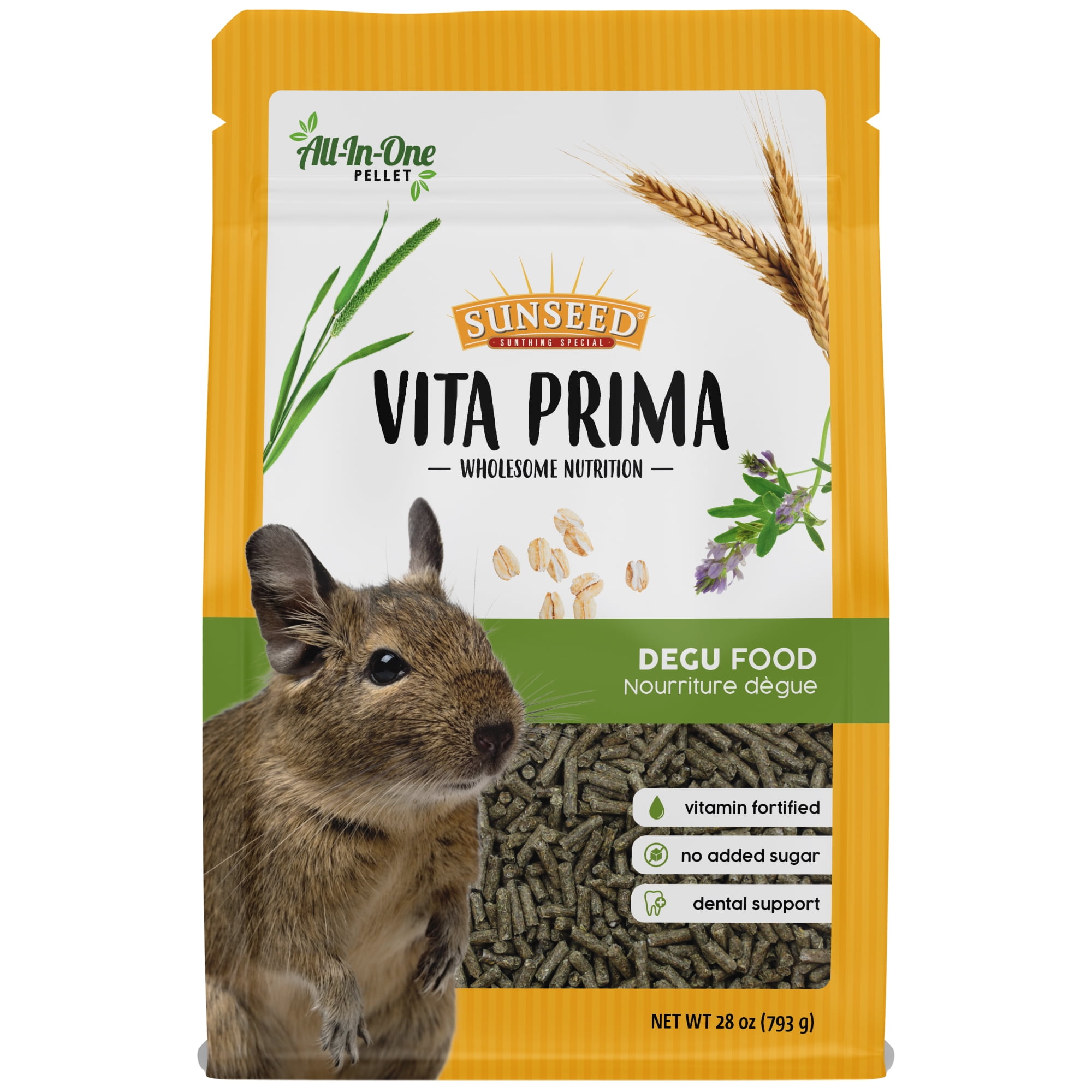 Sunseed Vita Prima Degu Pellet Food, Complete Nutrition, Small Animal ...