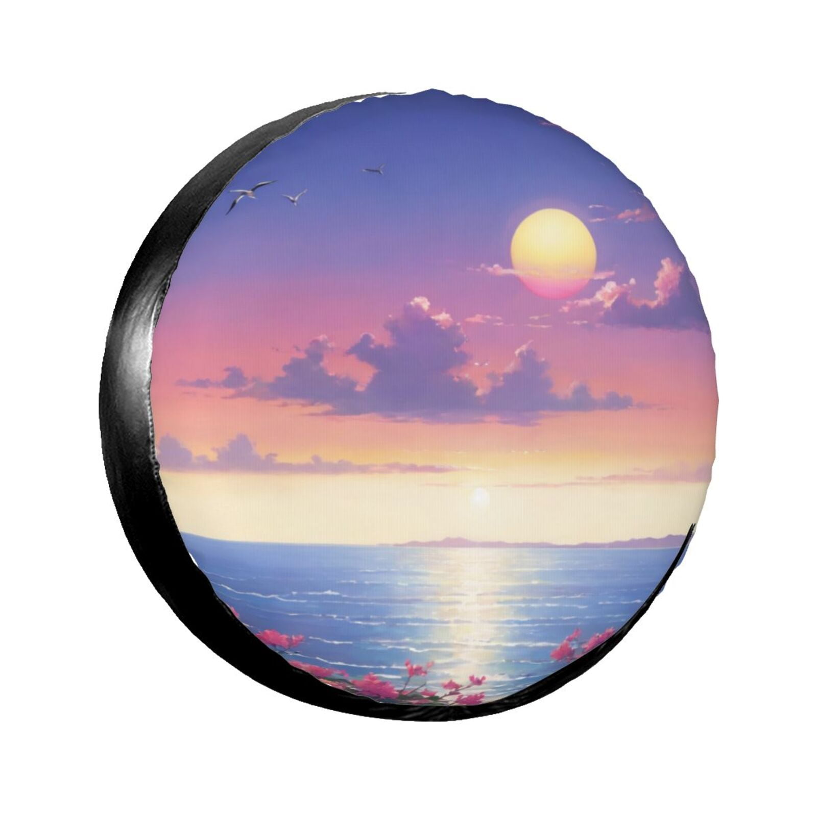 Sunset A Coastal Reverie Spare Tire Cover Weather Proof Wheel