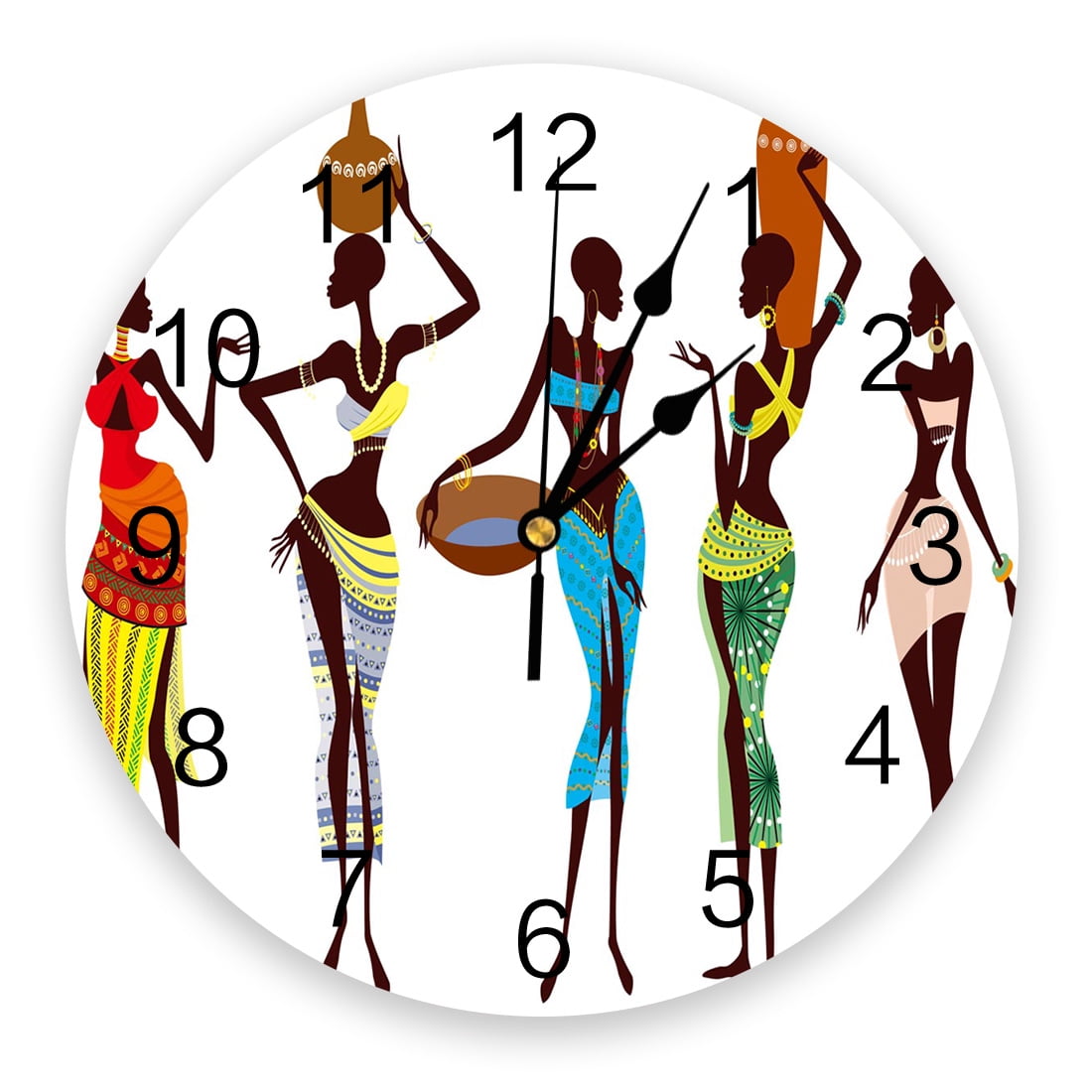Sunset African Woman Child Tree s Clocks Wall Home ration Modern ...