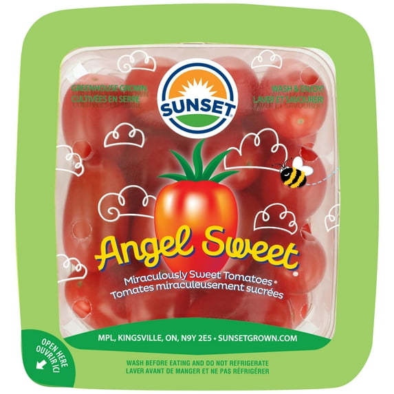 SUNSET Angel Sweet Tomatoes 1 Pint Pack Fresh Juicy Bite-Size Grape ...