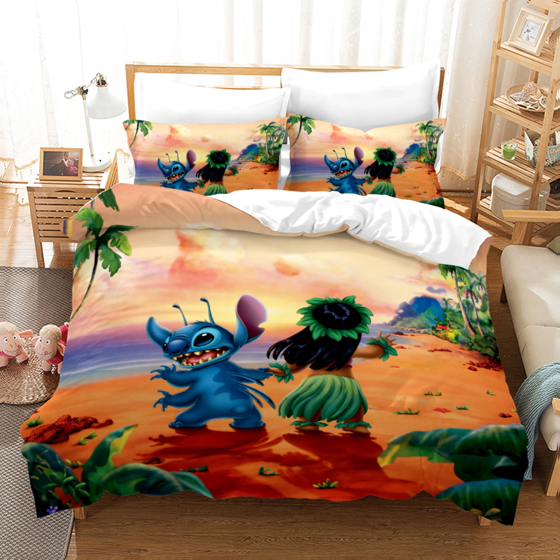 Sunset Beach Bedding Set Vibrant Tropical Design for a Magical Bedroom ...