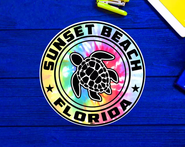 Sunset Beach Florida Beach Sticker Decal Sticker Sea Turtle Phone Decal ...