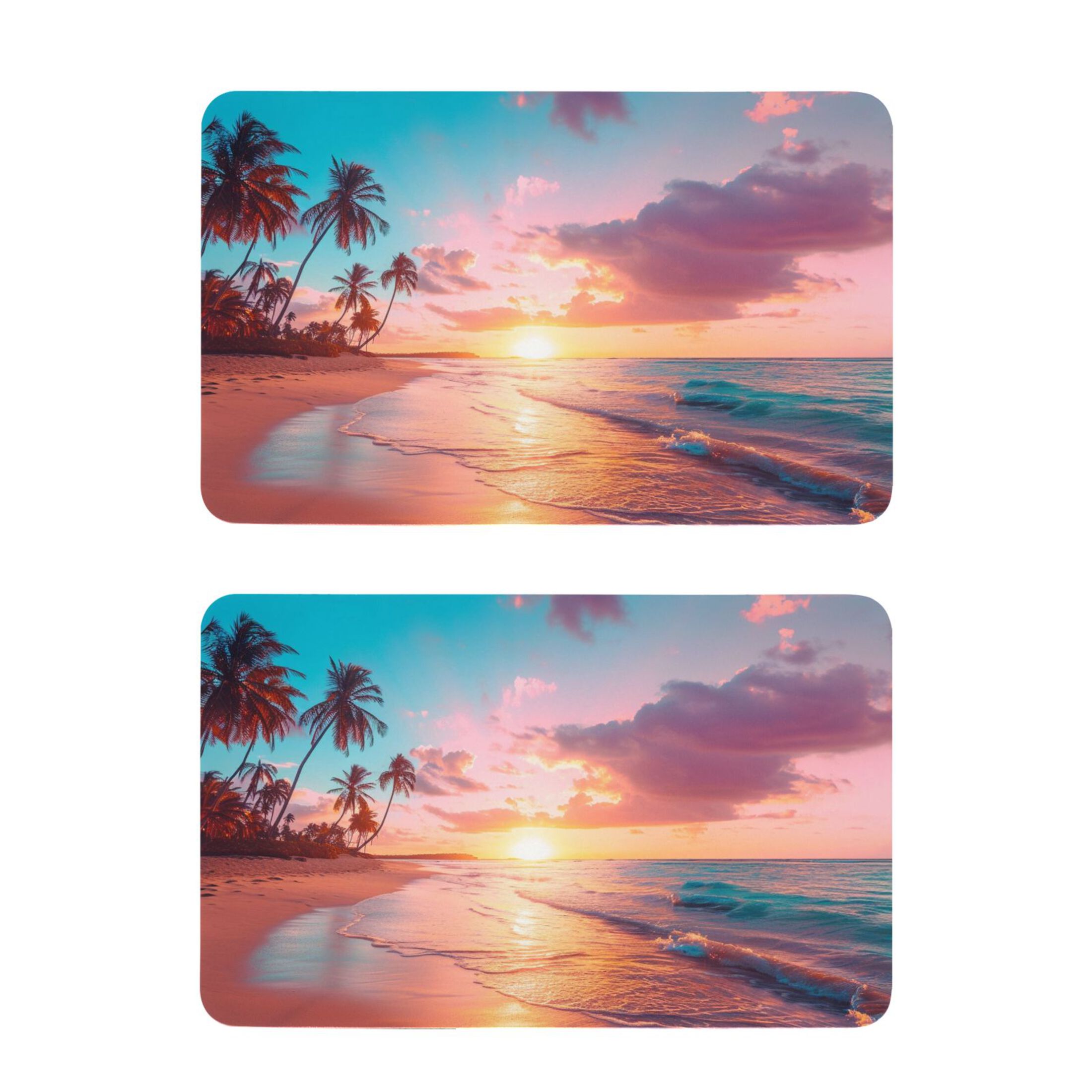 Sunset Beach Landscape Fridge Magnets Sticker Refrigerator Magnetic ...