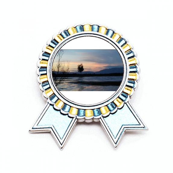 Sunset Beach Photography Art Deco Fashion Badge Brooch Pin Winner Award ...