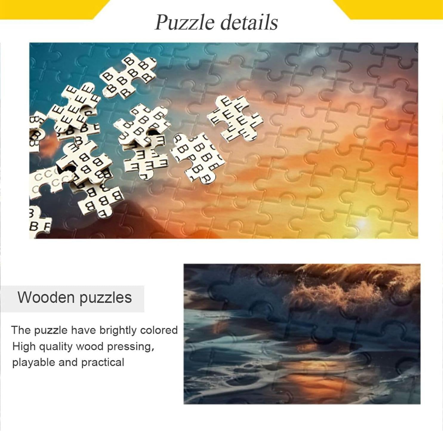 Sunset Beach Wooden Jigsaw Puzzles, Intellectual Entertainment ...