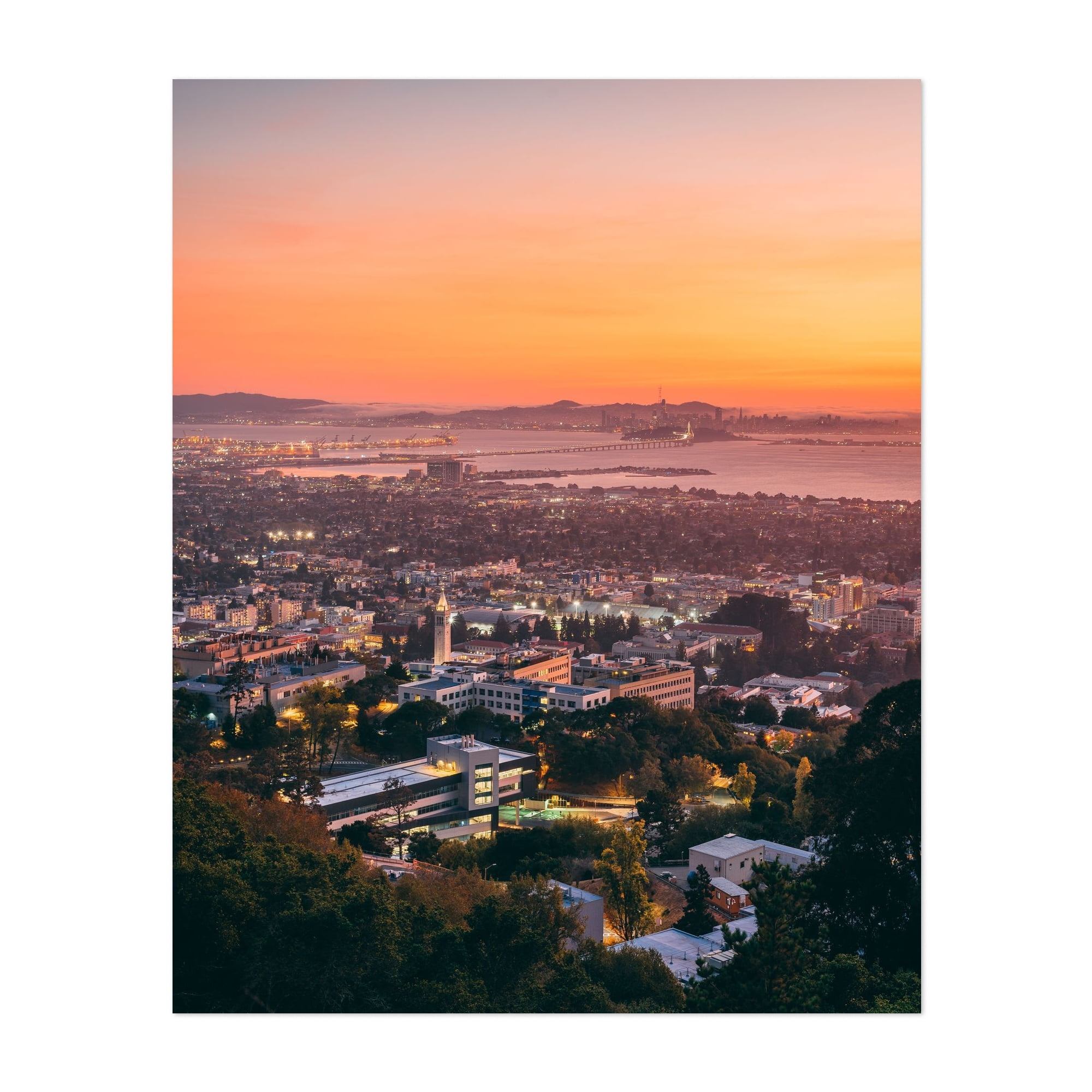 Sunset over Berkeley 01 - Berkeley California Photography City Sunset ...