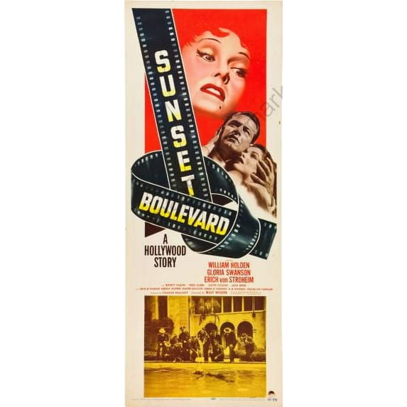 Sunset Boulevard Movie Poster Insert 14inx36in 36cmx92cm Multi-Color ...