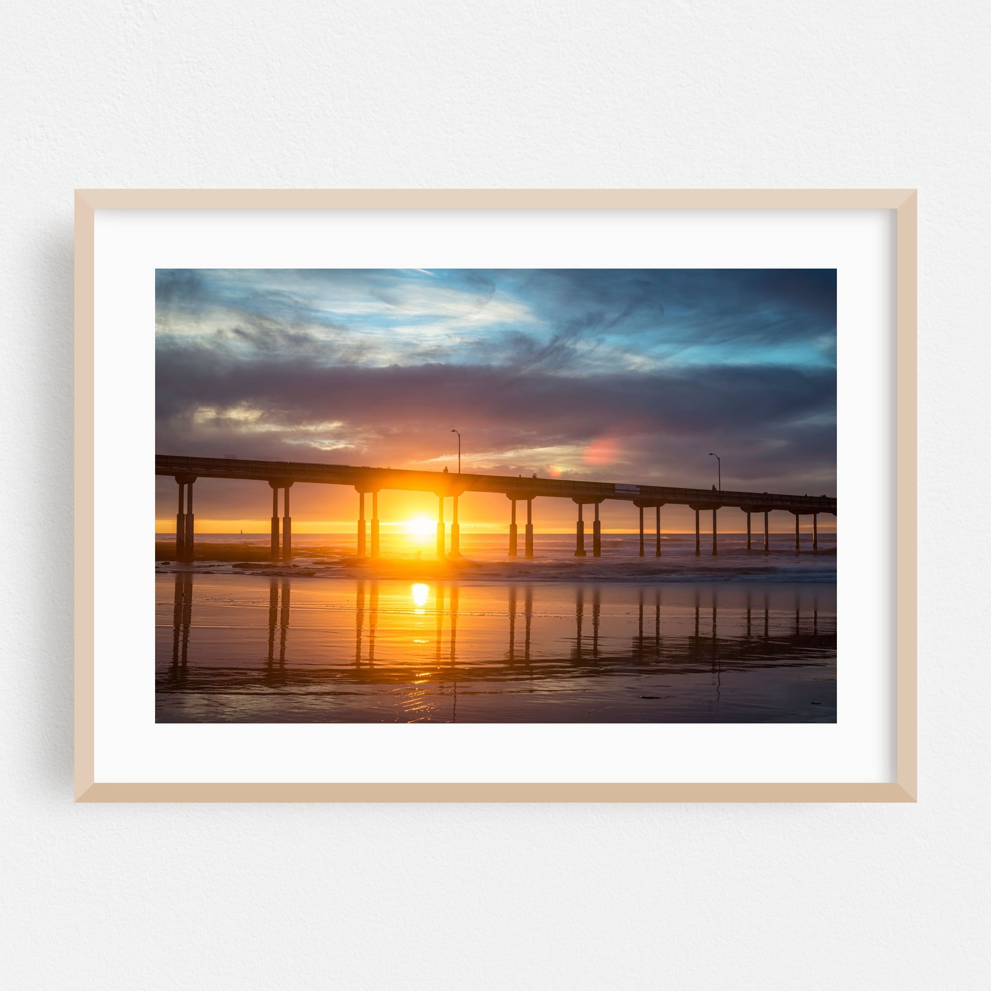 Sunset Column Reflections - San Diego California Photography Seascape ...