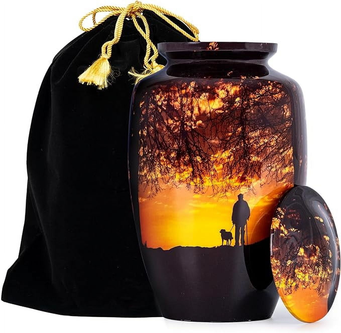 Sunset Cremation Urns for Human Ashes Adult Male - 200 Lbs Brown ...