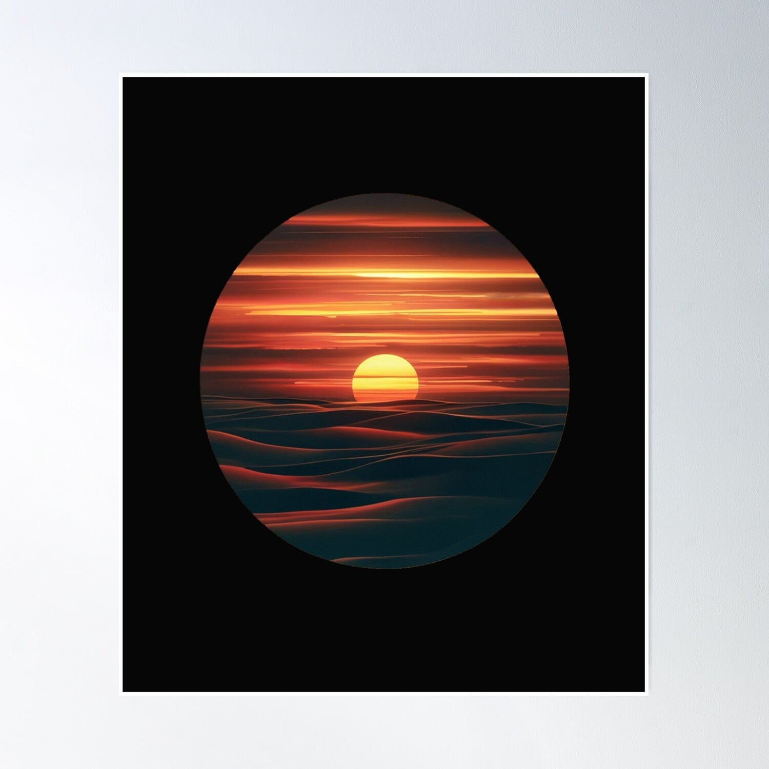 Sunset Design Sunset Retro Vintage Mountains Aesthetic Travel Cool Sun Landscape, Nature Sunrise ...