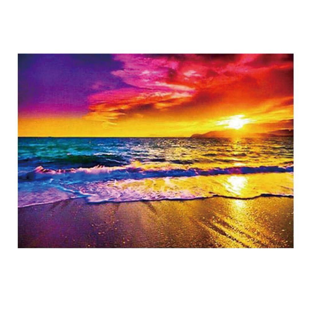 Sunset Diamond Art Kits Landscape Beach Embroidery Rhinestone Decor ...