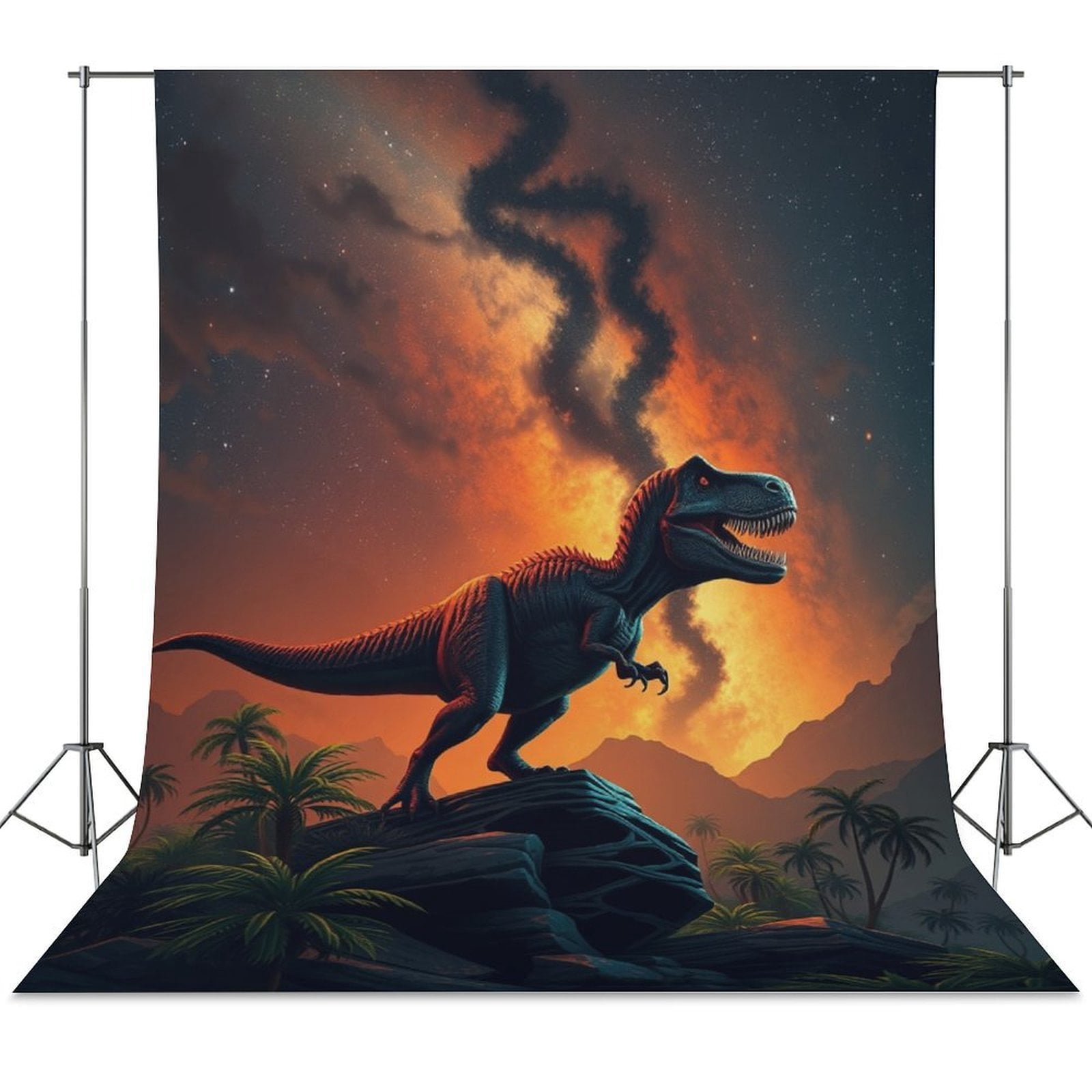 Sunset Dinosaur Landscape Decorations BackdropPortrait Photography ...