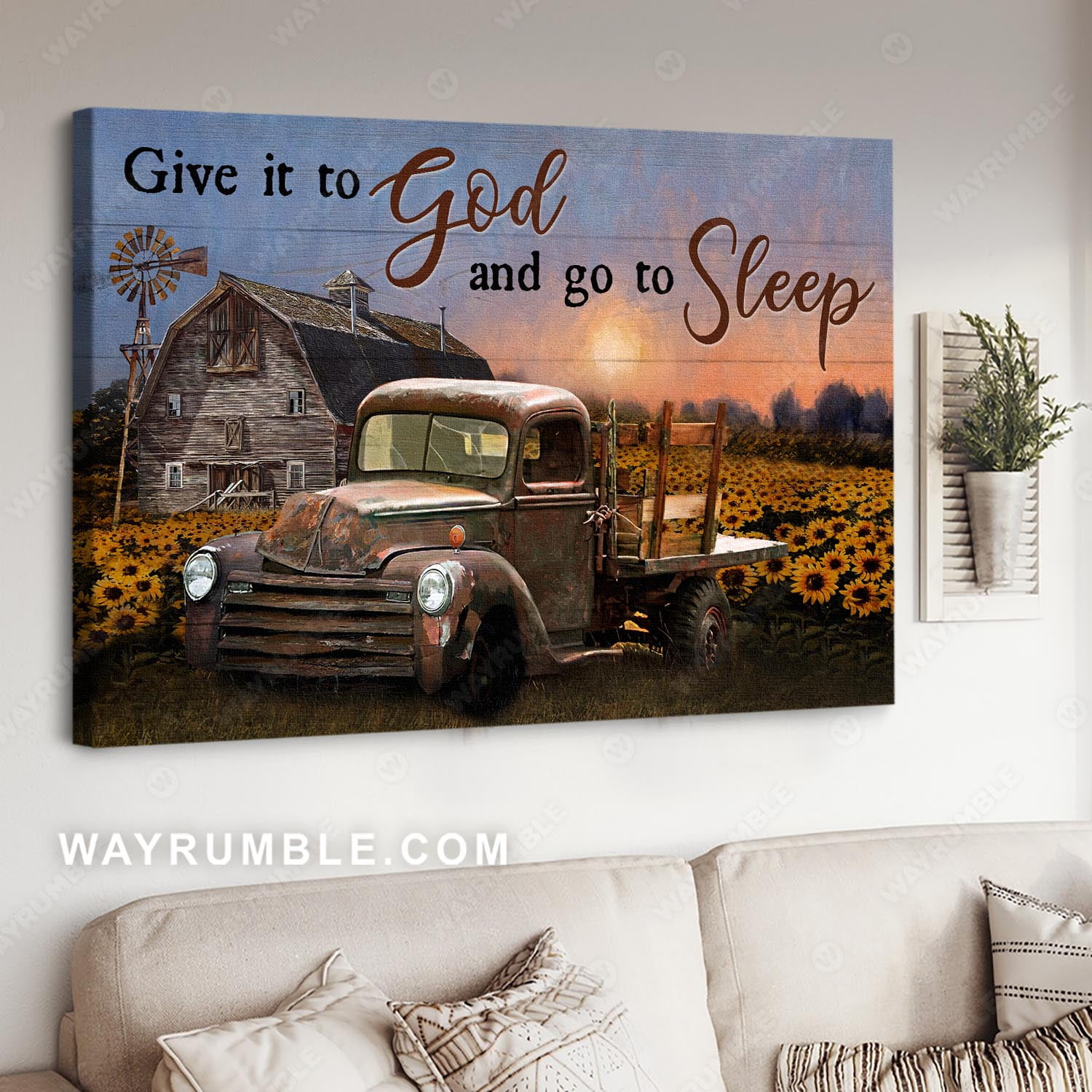 Sunset On The Field, Sunflower Field, Countryside Landscape, Give It To ...