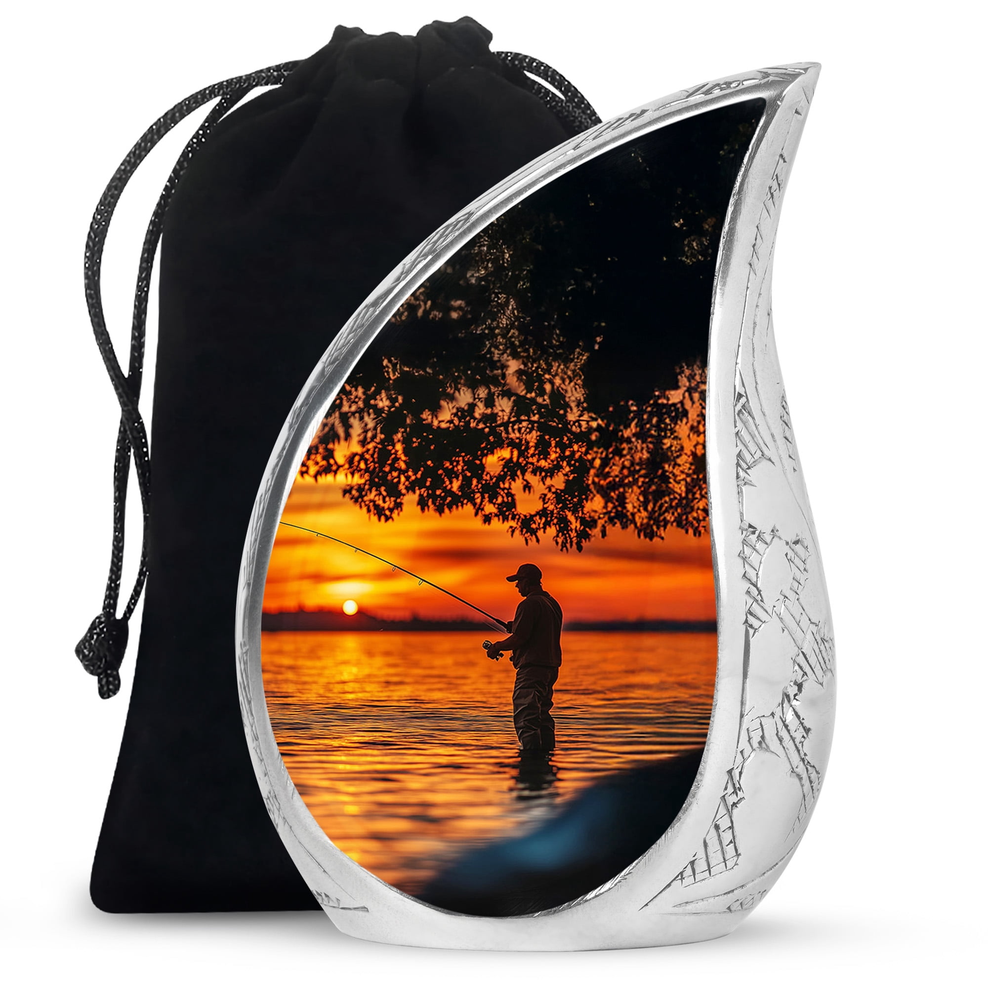 Sunset Fishing Urns For Human Ashes Adult Women & Men - Large Memorial ...