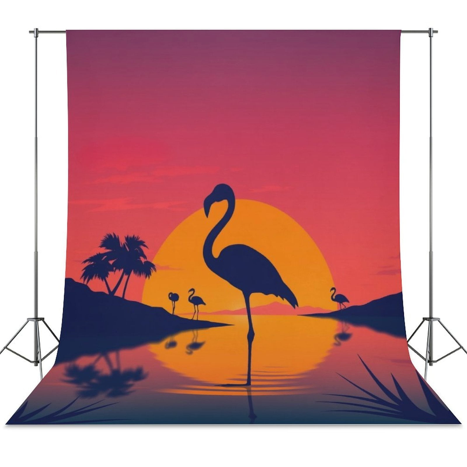 Sunset Flamingo Paradise Party Backdrop Birthday Decoration Backgrounds ...