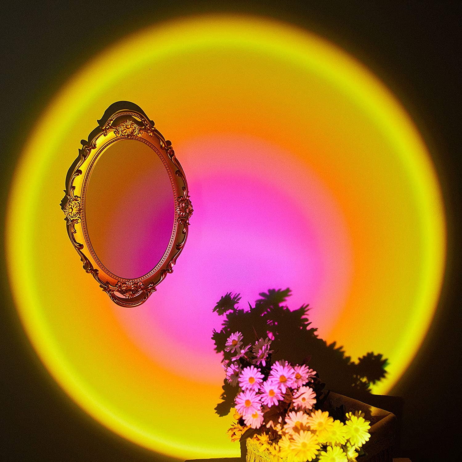 Sunset Floor Lamp Projector Sunset Light Multi-color Room Decor ...