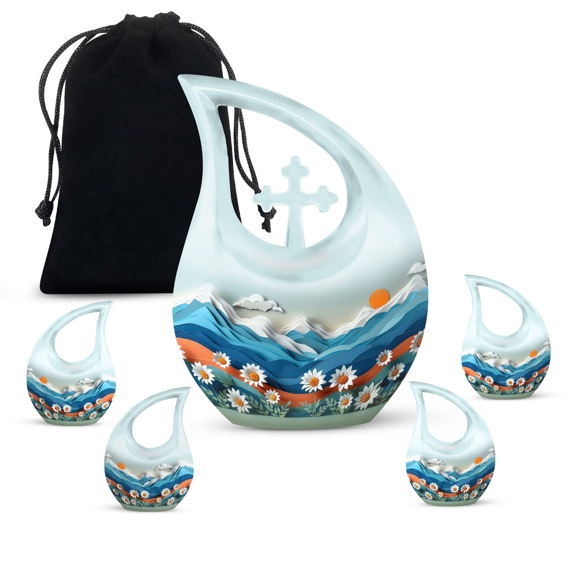 Sunset Over A Floral Urn - Ashes To Ashes Cremation - Urns For Human ...