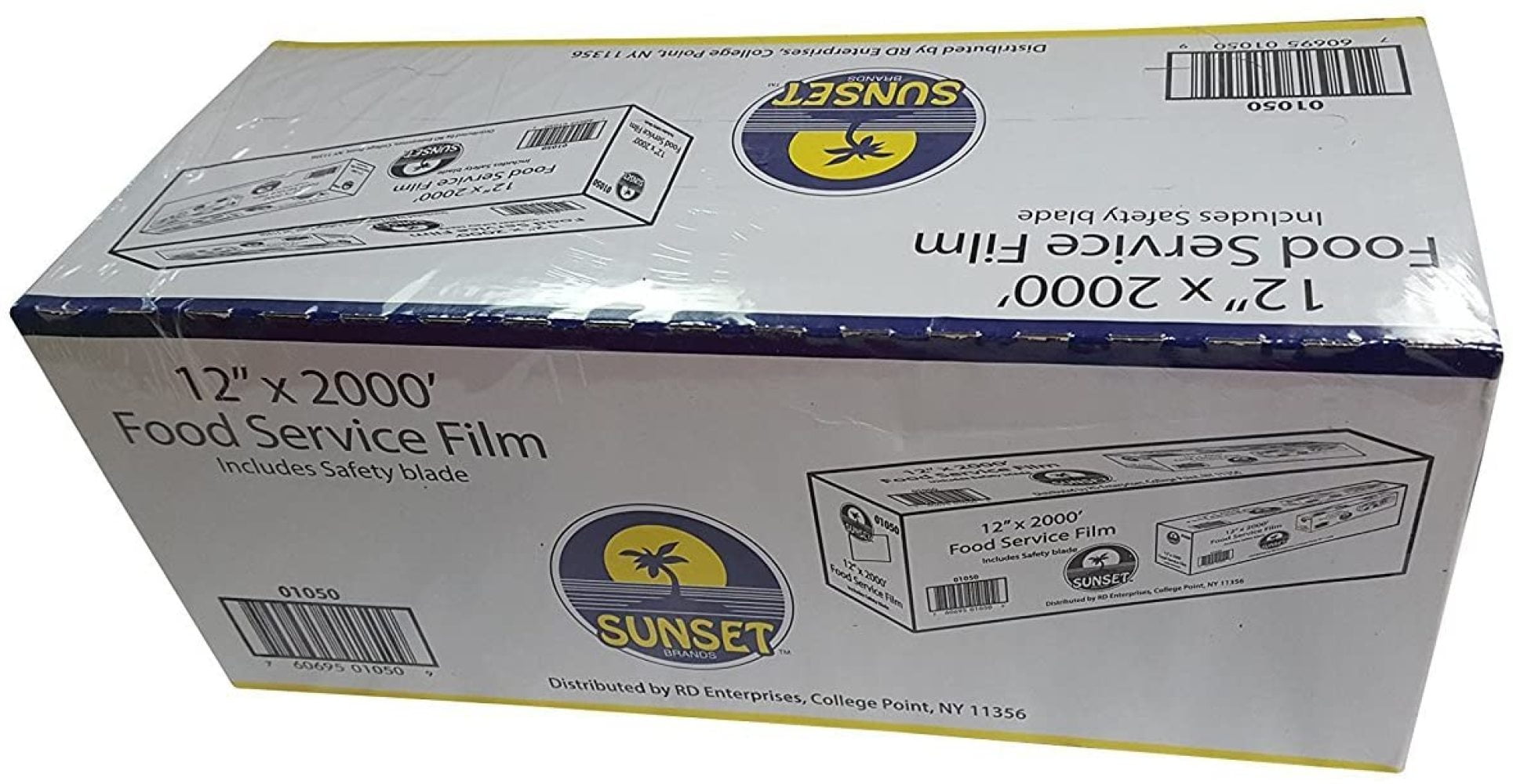 Sunset Food Service Plastic Film Wrap - 12 x 2000 - Includes Safety ...