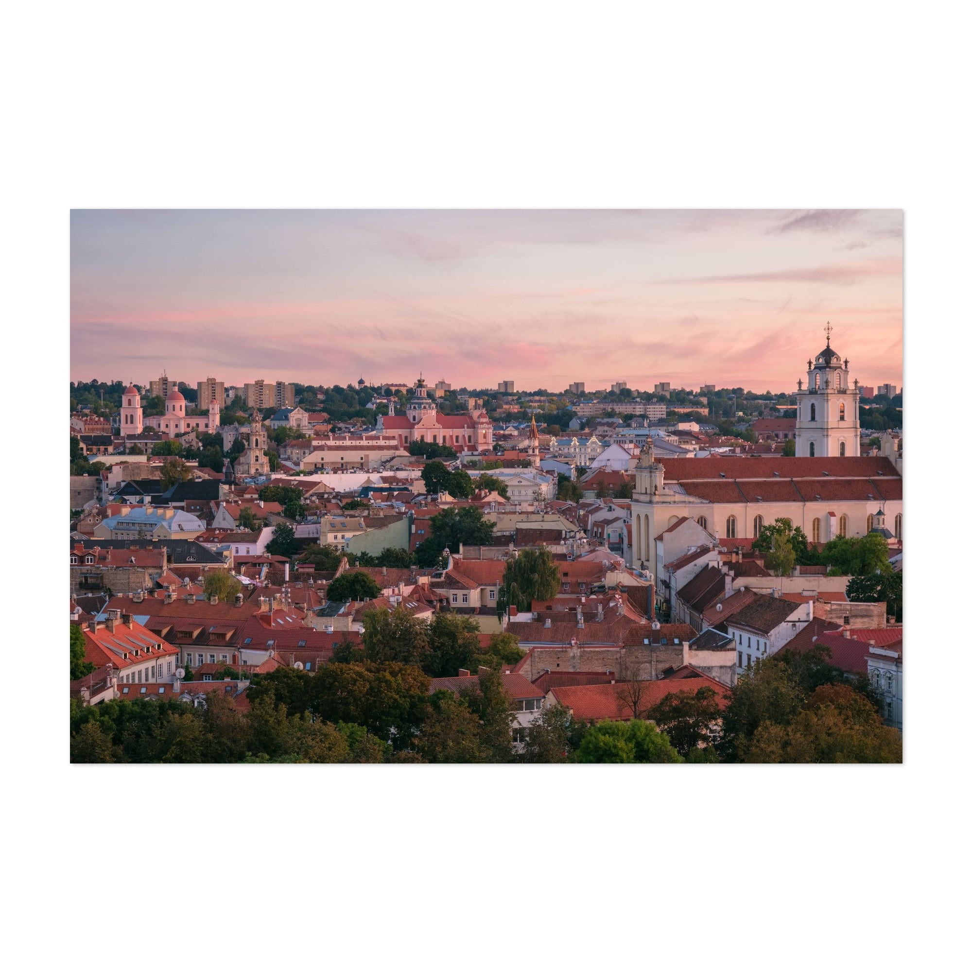 Sunset from Gediminas Castle, Vilnius 01 - Vilnius Lithuania ...