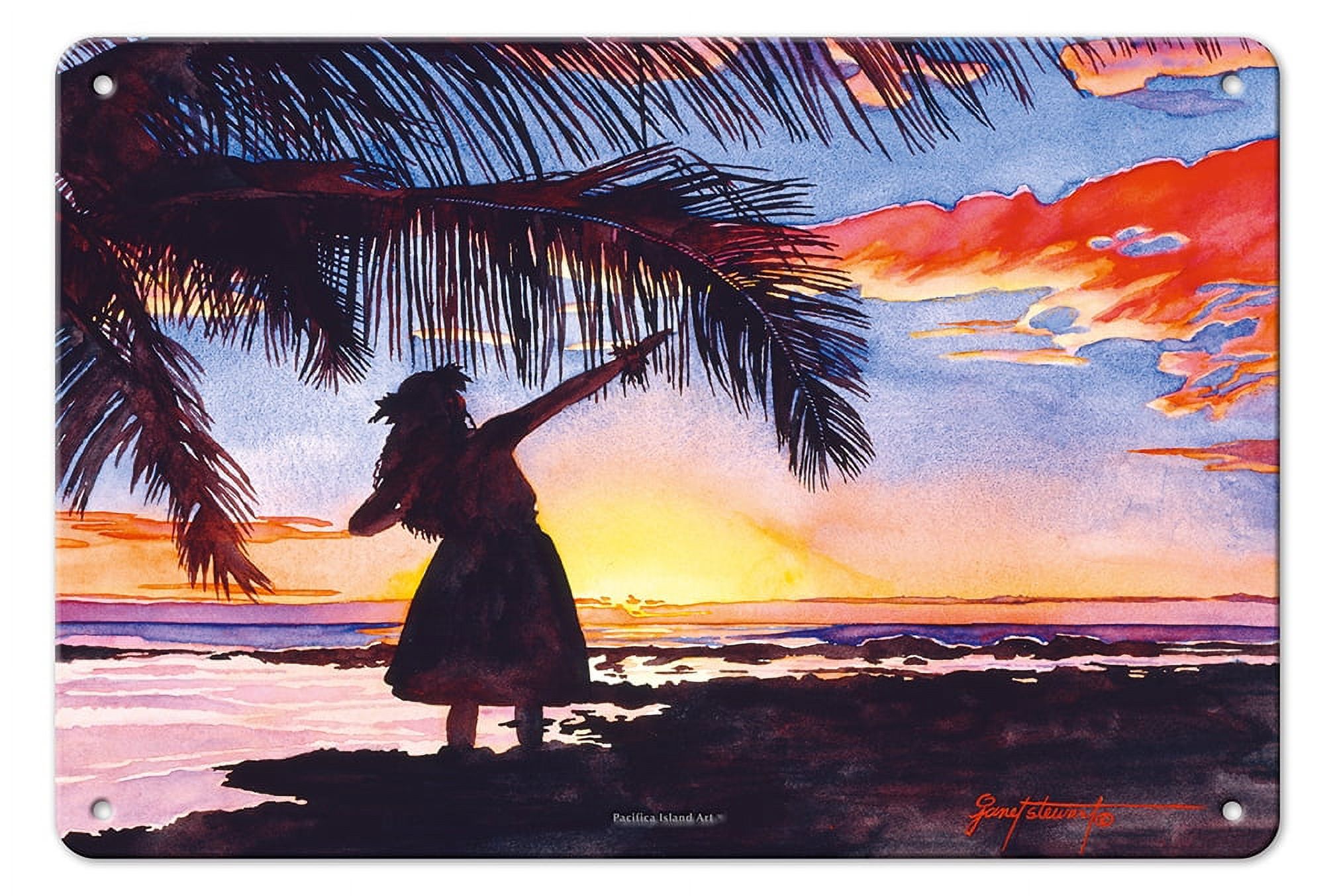 Sunset Glow (Ke Alaula) - Hawaiian Hula Dancer - From an Original ...