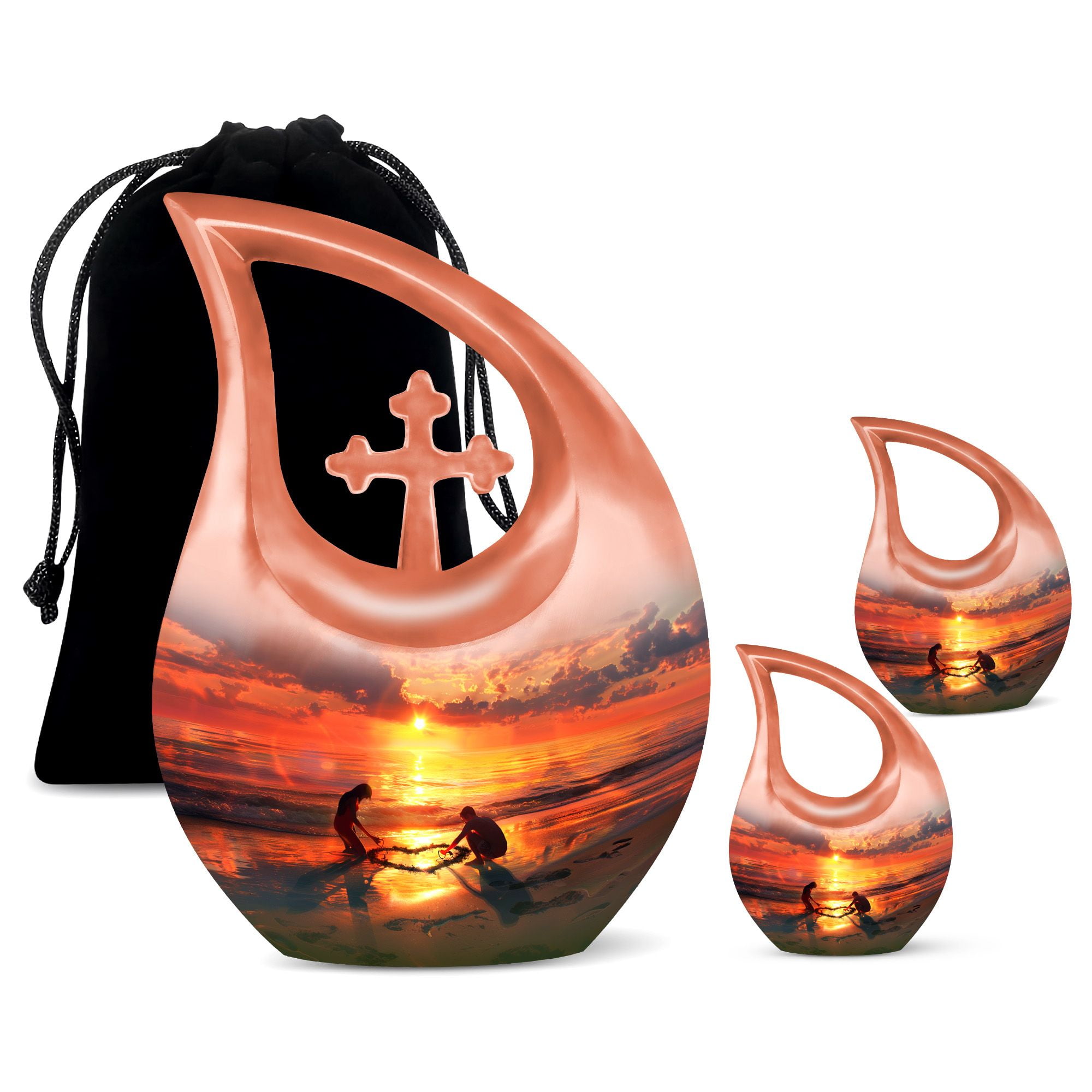 Sunset Heart Creation Urn - Cremation Keepsakes For Ashes - Urn For ...