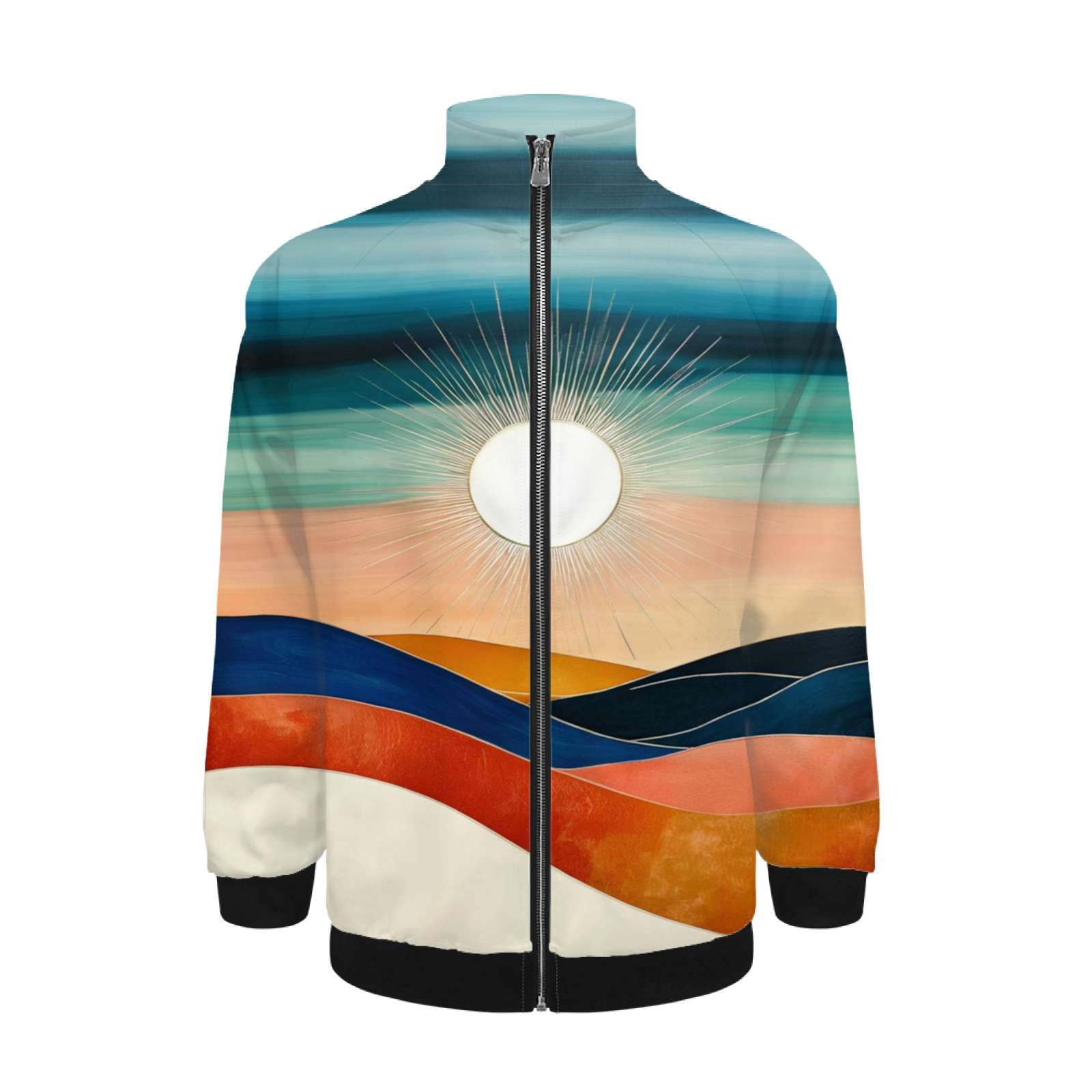 Sunset Horizon Layers Jacket Men's Street Cool Long Sleeves Coat ...