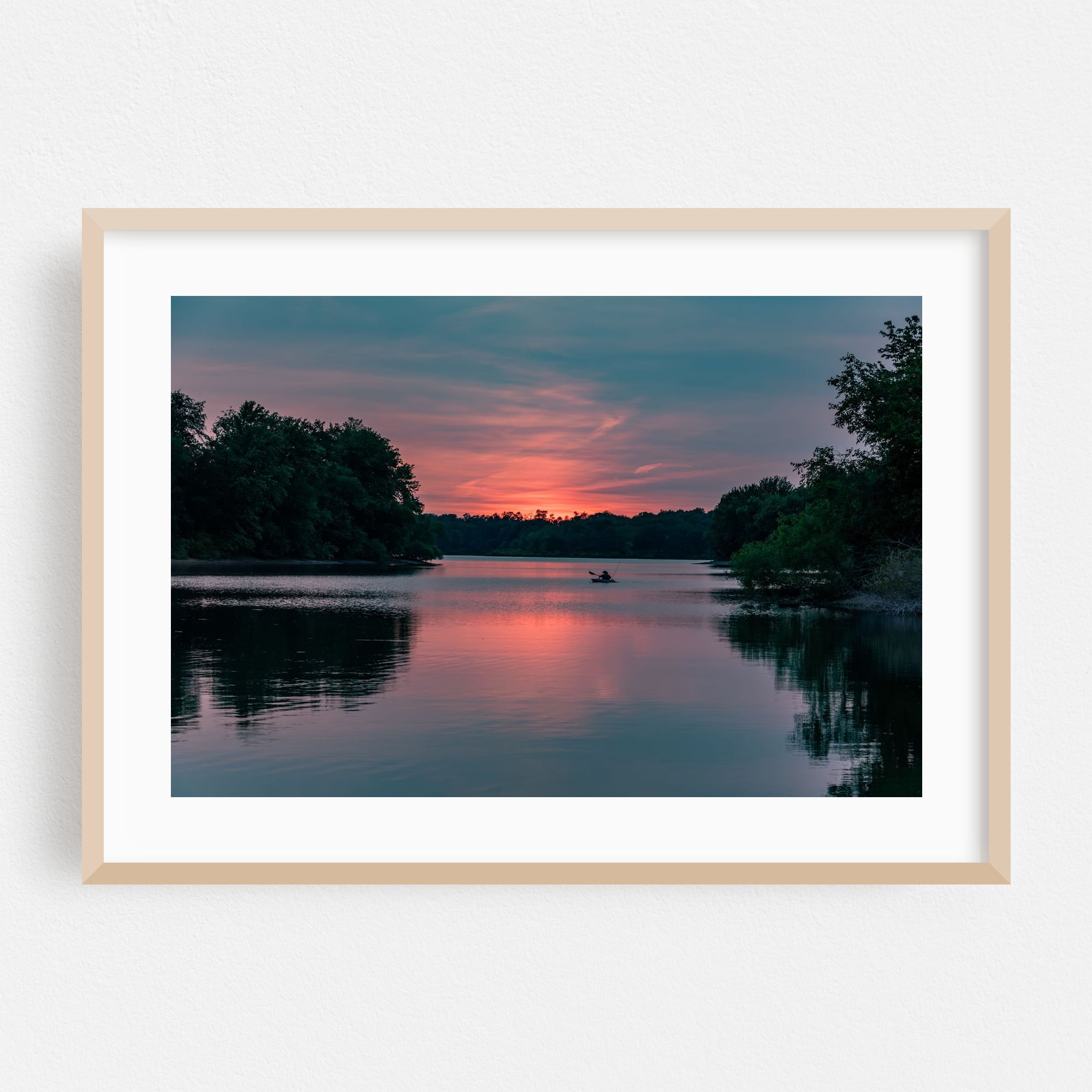 Sunset and Kayak, Lake Marburg Pennsylvania - Hanover Pennsylvania ...