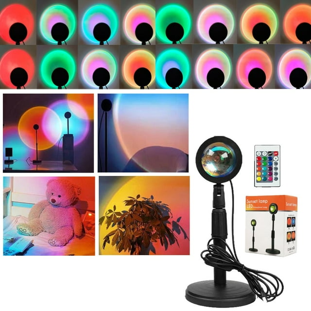 Sunset Lamp,16 Colors Changing Projector LED Lights with Remote Control ...