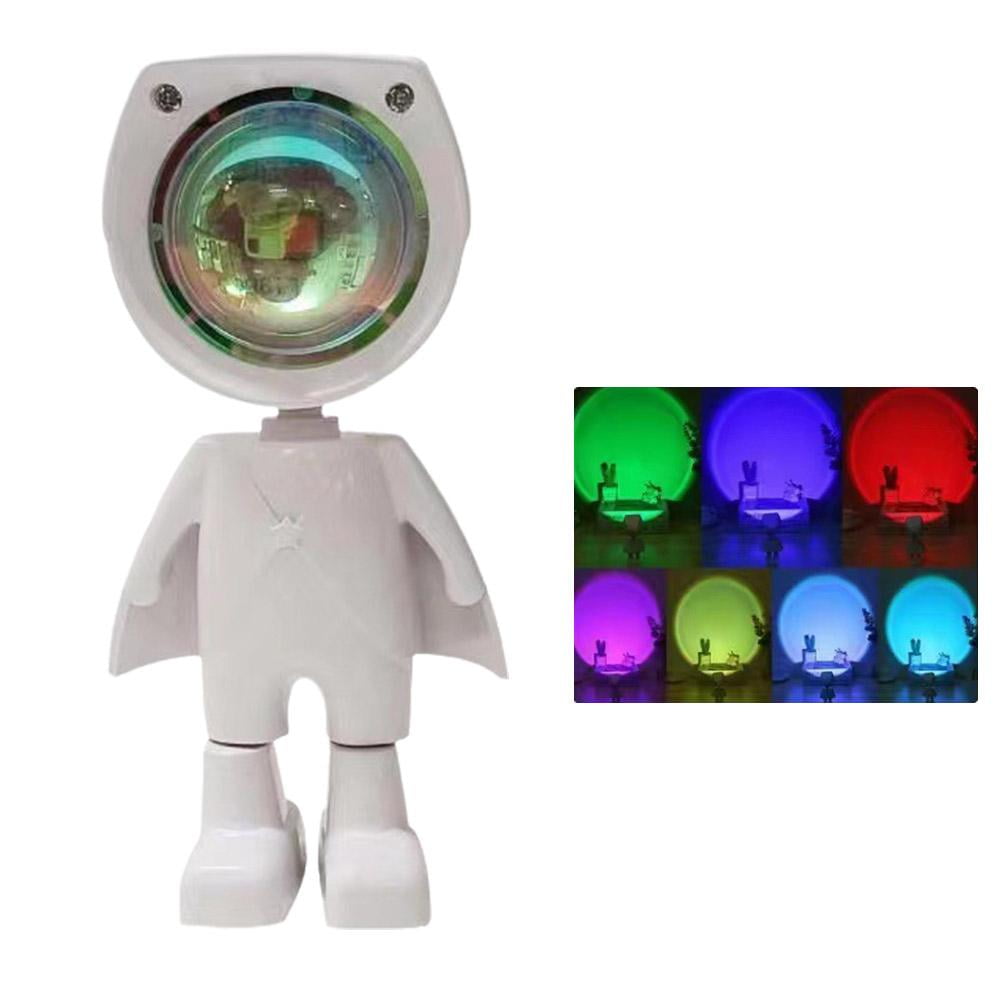 Sunset Lamp Projector Astronaut LED Night Light,7 Colors Touch Control ...