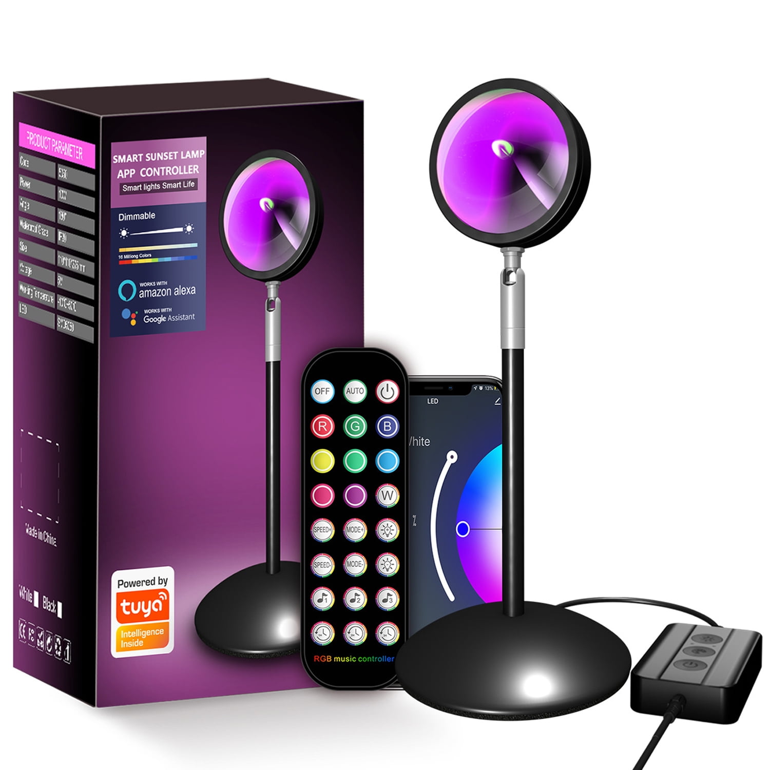 Sunset Lamp Projector, LED Sunset Light, Smart Sunset Light with Alexa ...