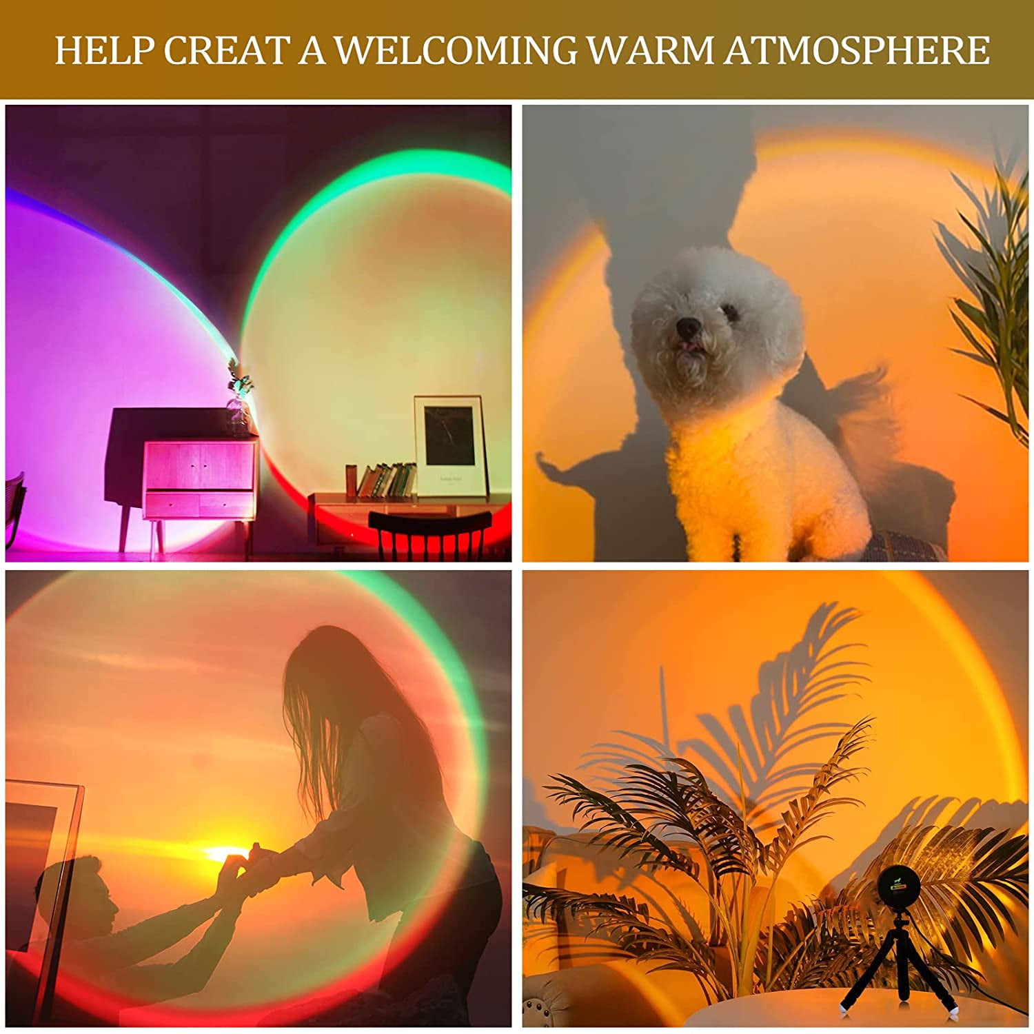 Sunset Lamp Projector Multicolor Changing LED Projection,Switch Button ...