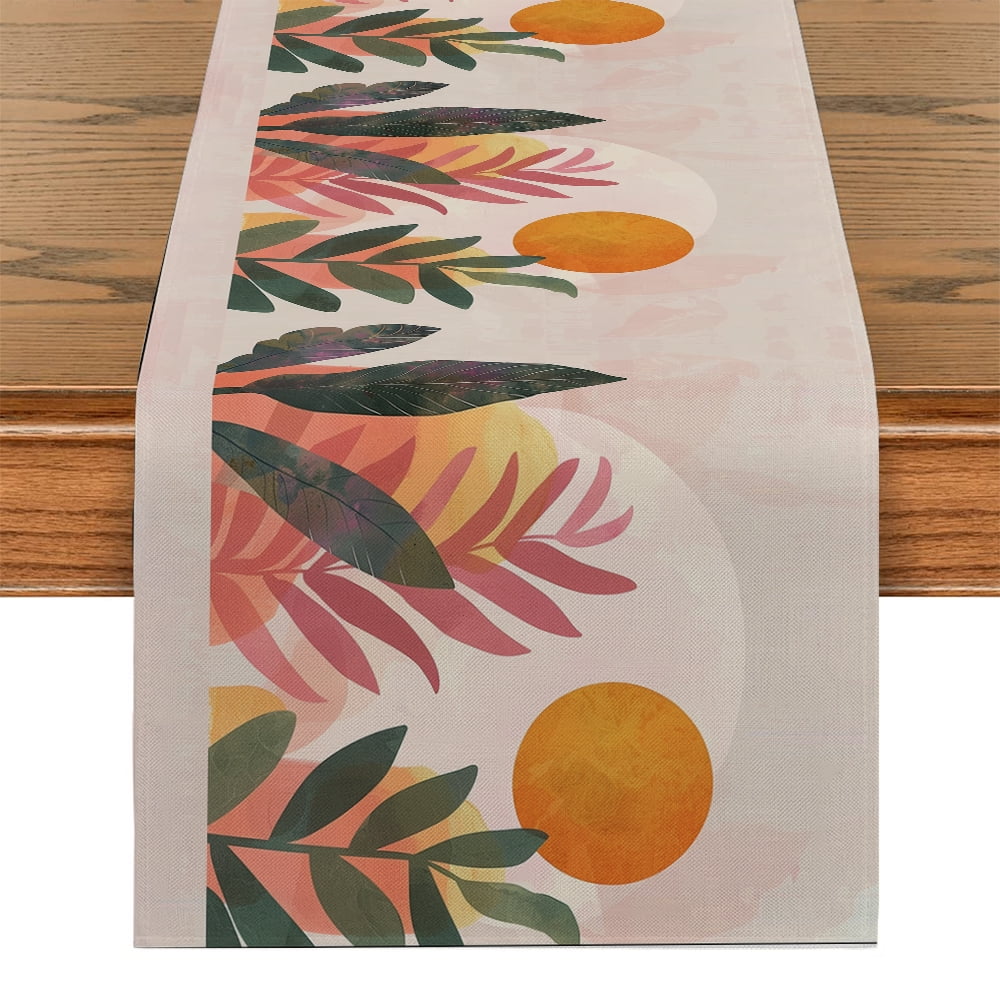 Sunset Leaves Sky Table Runner Home Wedding Centerpieces ration Party ...