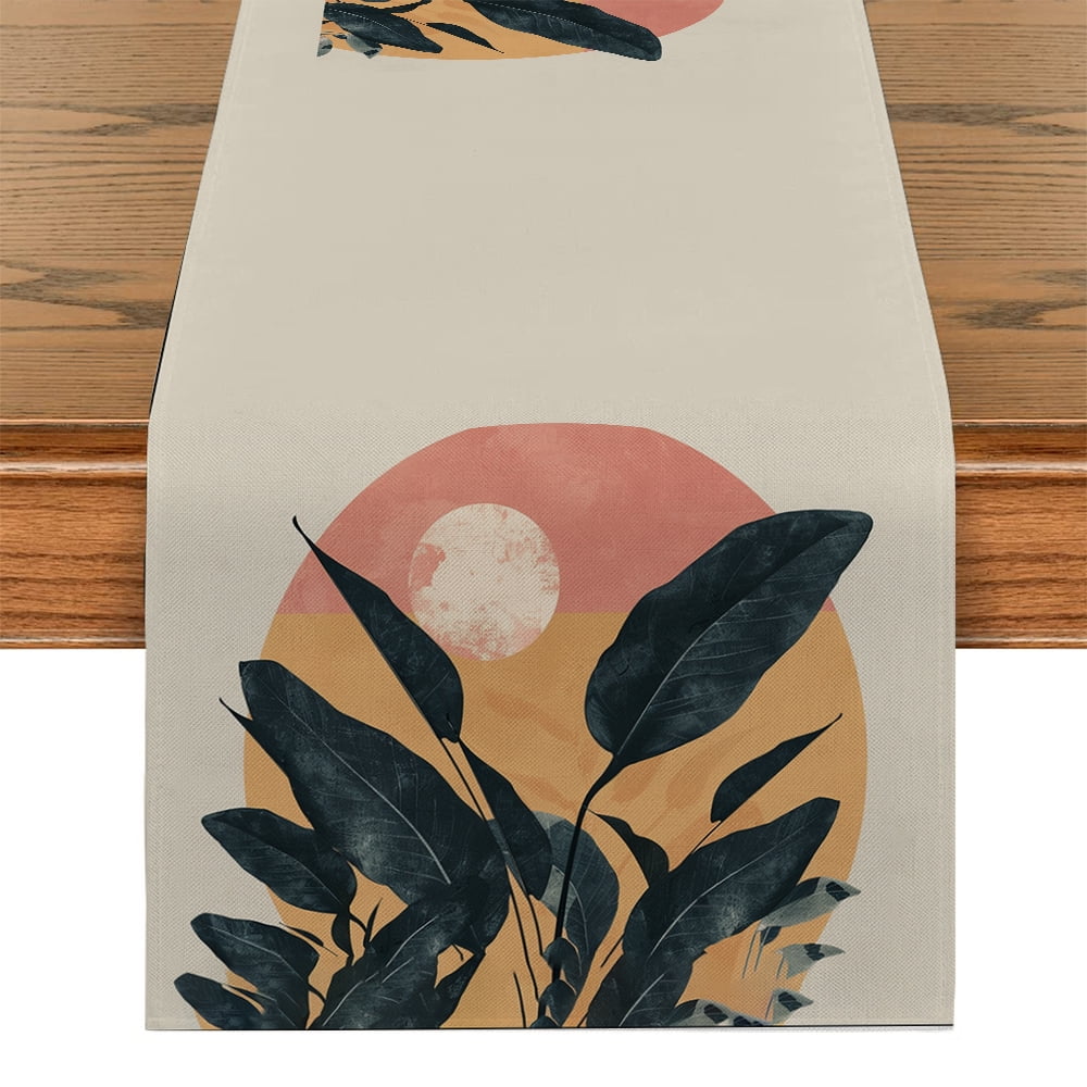 Sunset Leaves Sky Table Runner Home Wedding Centerpieces ration Party ...
