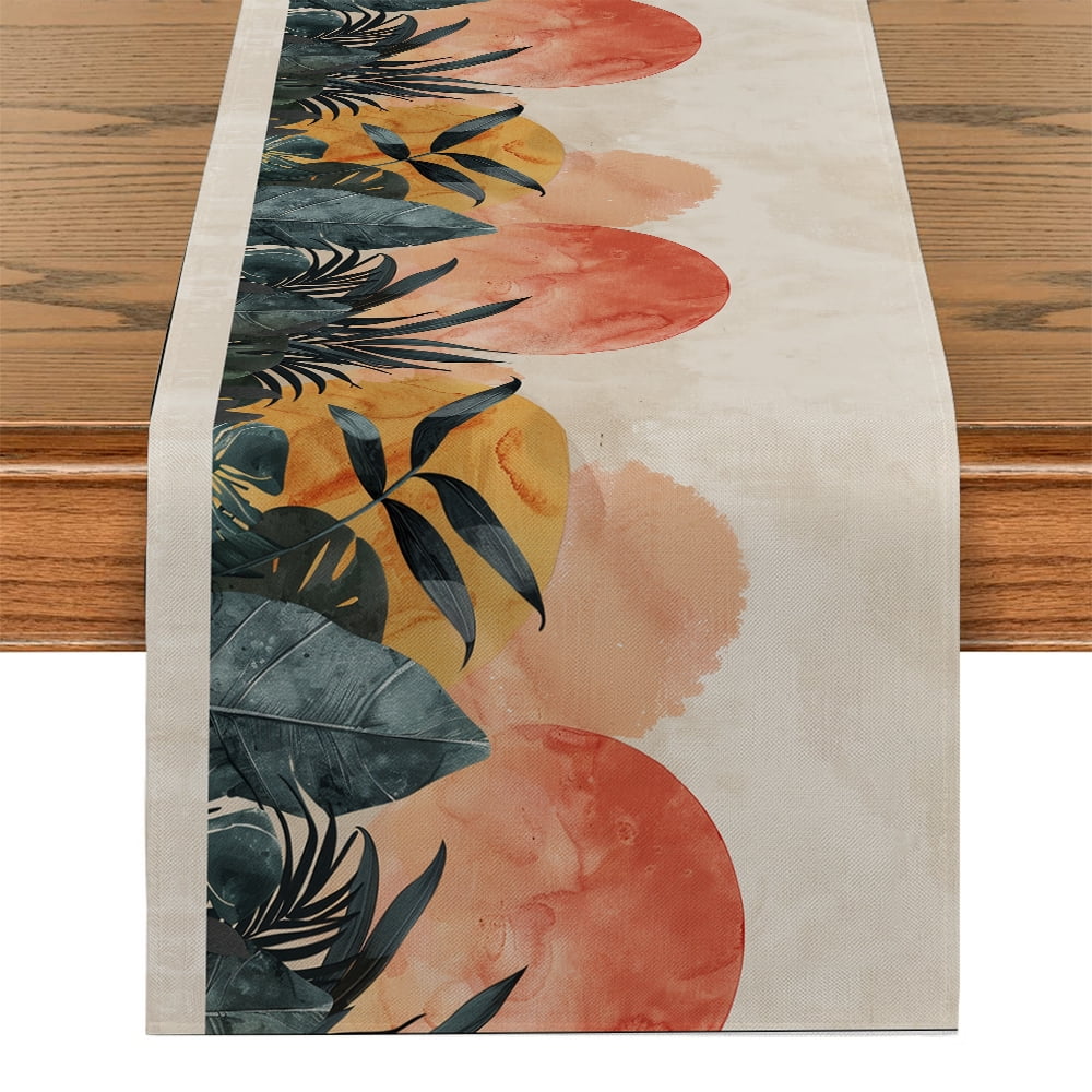 Sunset Leaves Sky Table Runner Home Wedding Centerpieces ration Party ...