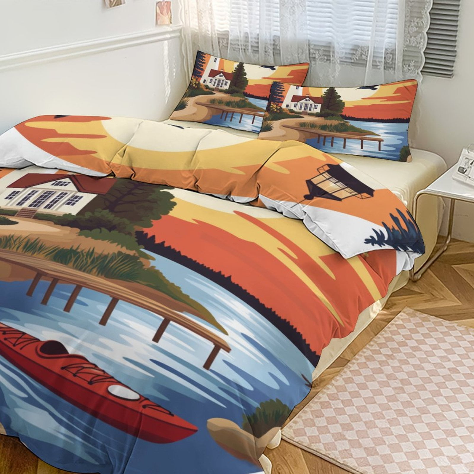 Sunset Lighthouse Bedding Set with Zipper Closure for Girls & Boys - Walmart.com