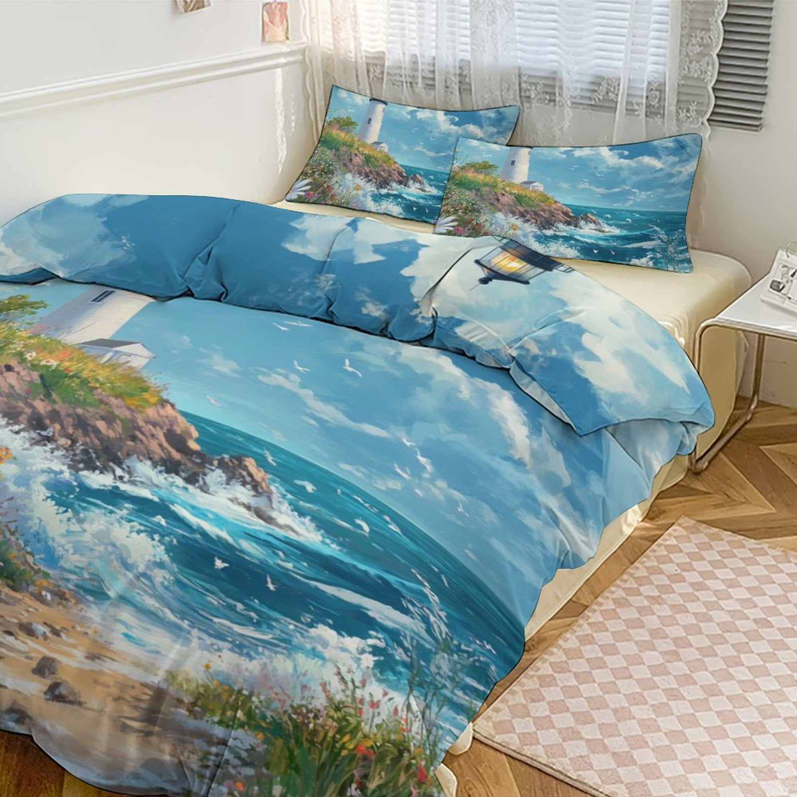 Sunset Lighthouse Bedding Set with Zipper Closure for Girls & Boys - Walmart.com