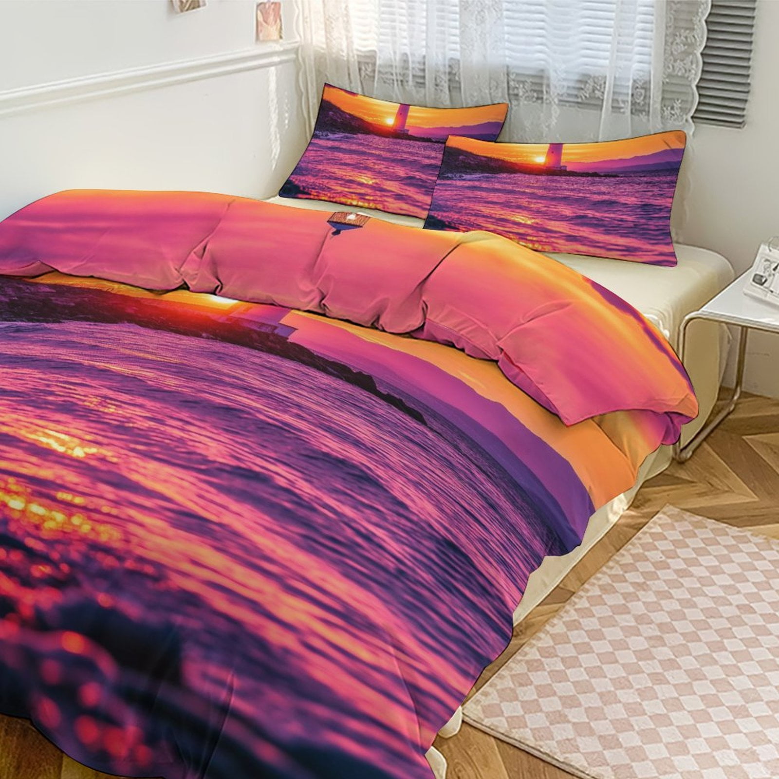 Sunset Lighthouse Bedding Set with Zipper Closure for Girls & Boys - Walmart.com